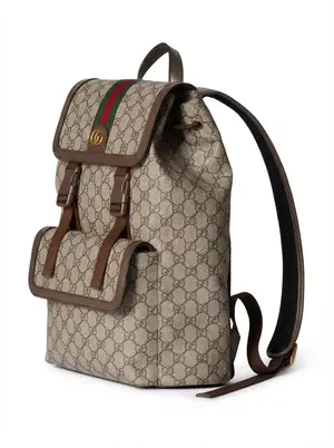 Gucci Ophidia Small Backpack - Beige And Ebony