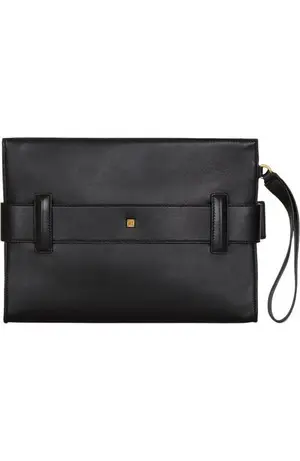 Balmain Anthem Smooth Leather Clutch