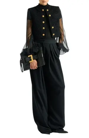Balmain Anthem Smooth Leather Clutch