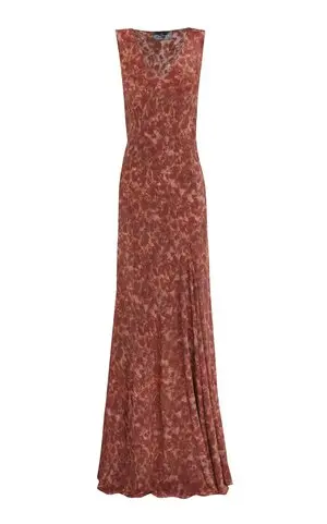CORTANA Irina Silk Maxi Dress - Print