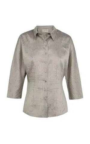 CORTANA Linen-blend Button-up Shirt