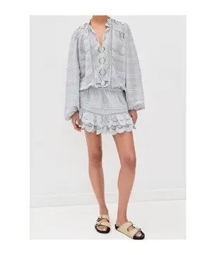Isabel Marant Étoile Preya Ruffled Cotton Mini Dress