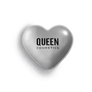 QUEEN COSMETICS Sublime Hearts Refillable Compact - Silver Compact