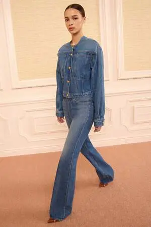 Ulla Johnson The Briar Collarless Denim Jacket - Danube