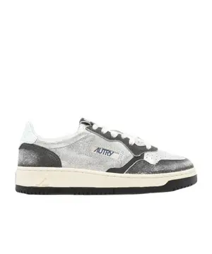 AUTRY Medalist Metallic-effect Sneakers - White