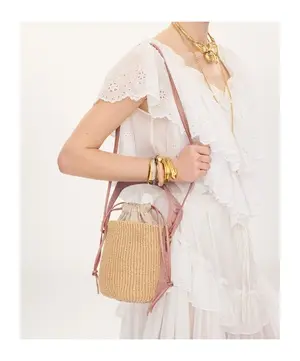 Chloé Woody Drawstring Small Basket Bag
