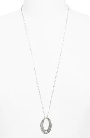 Nordstrom Concentric Circle Pendant Necklace - Silver