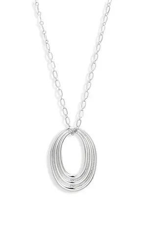 Nordstrom Concentric Circle Pendant Necklace - Silver