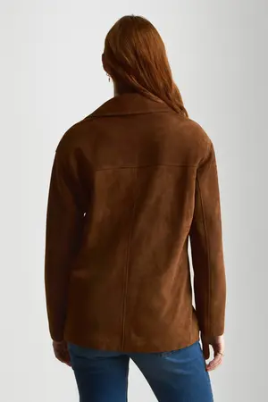 FURNIQ UK Dahlia Suede Shirt Jacket