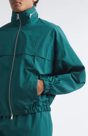 Ami Embossed De Coeur Water Repellent Windbreaker Jacket
