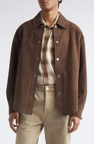 Ami Goatskin Suede Overshirt