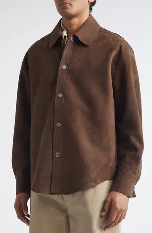 Ami Goatskin Suede Overshirt