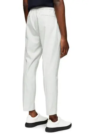 Topman Slim Fit Check Crop Pants