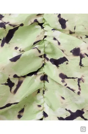 Mango Tie Dye Front Keyhole Ruched Mini Dress