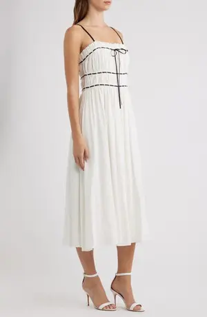 Lulus Ilse Front Tie Midi Dress
