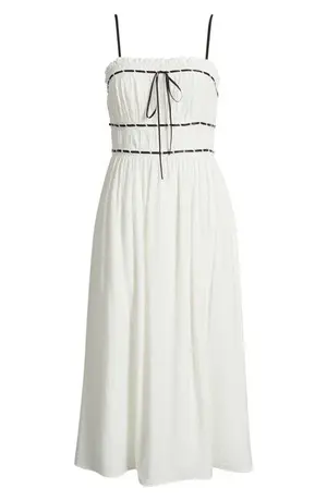 Lulus Ilse Front Tie Midi Dress