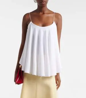 Jacquemus Voile Open-back Jersey Top - White