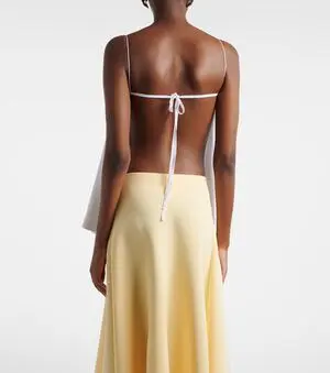Jacquemus Voile Open-back Jersey Top - White