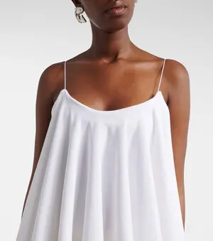 Jacquemus Voile Open-back Jersey Top - White