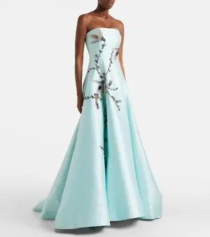 Costarellos Mavia Embellished Bustier Gown