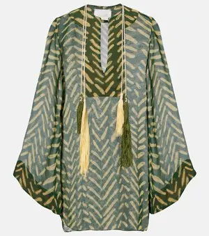Johanna Ortiz Printed Cotton Kaftan - Green