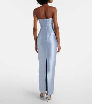 Solace London Ingrid Draped Satin Gown
