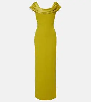 Solace London Adele Gown In Chartreuse