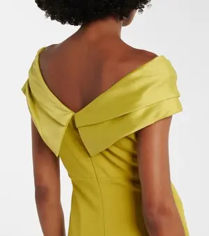 Solace London Adele Gown In Chartreuse