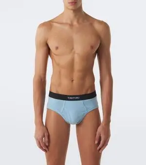 TOM FORD Logo Cotton-blend Briefs