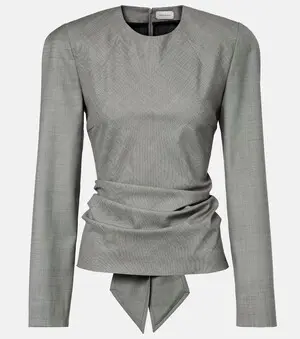 Magda Butrym Draped Wool Blouse