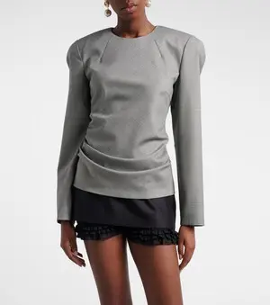 Magda Butrym Draped Wool Blouse