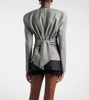 Magda Butrym Draped Wool Blouse