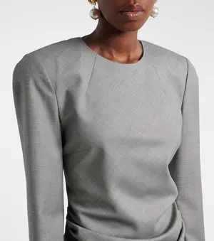 Magda Butrym Draped Wool Blouse