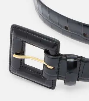 Nour Hammour Soma Croc-effect Leather Belt