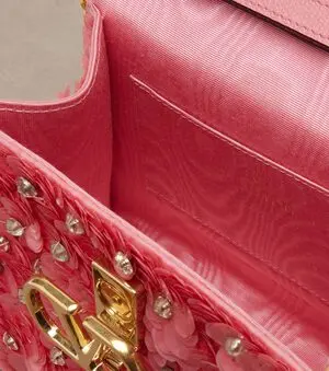 Valentino Garavani Vsling Mini Sequined Top-handle Bag - Pink