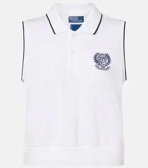 Polo Ralph Lauren Wimbledon Cotton-blend Piqué Top - White