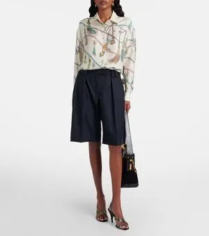 Versace Printed Silk Twill Shirt