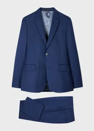 Paul Smith The Soho Tailored-fit Mid Wool 'a Suit To Travel - Blue