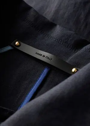 Paul Smith Navy Linen Raglan Mac