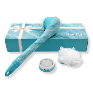 BLUSHLY Cleansing & Exfoliating Body Brush With Heads-marble Edition - Aqua Marble