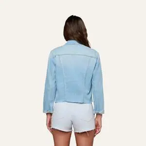 L'Agence Janelle Jean Jacket In Light Vintage Wash - Bayridge