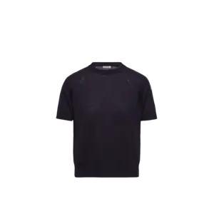 Moncler Short Sleeve Wool Jumper - Blue