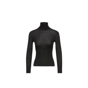 Moncler Ribbed Turtleneck Jumper - Black