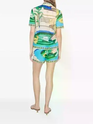 Tory Burch Pool Print Cotton Shirt