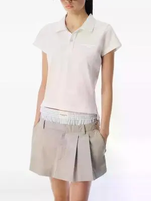Alexander Wang Crystal Embellishment Polo Top
