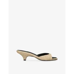 NEOUS Hynia Raffia Mules - Beige