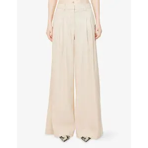 Simkhai Ramsey Pleated Linen-blend Trousers