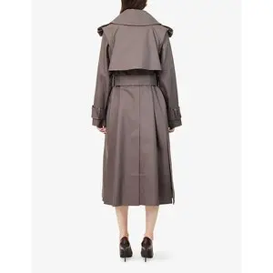 Victoria Beckham Belted Cotton Trench Coat