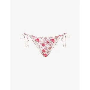 Seafolly Summer Chintz Rio Tie-side Bikini Bottoms - Ecru