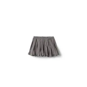 Miu Miu Pleated Gingham Check Skirt - Grey